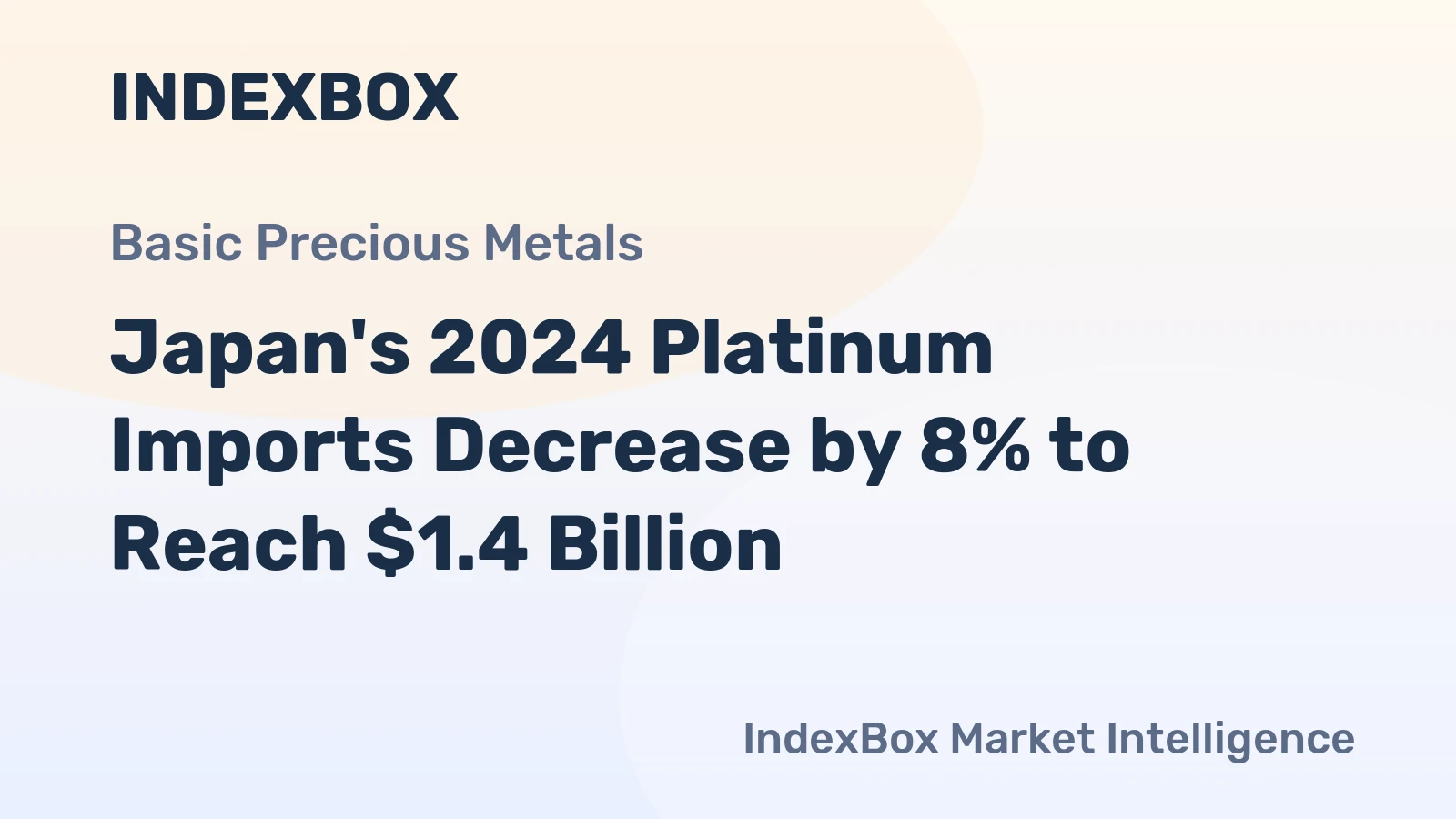 Japan's 2024 Platinum Imports Decrease by 8% to Reach $1.4 Billion