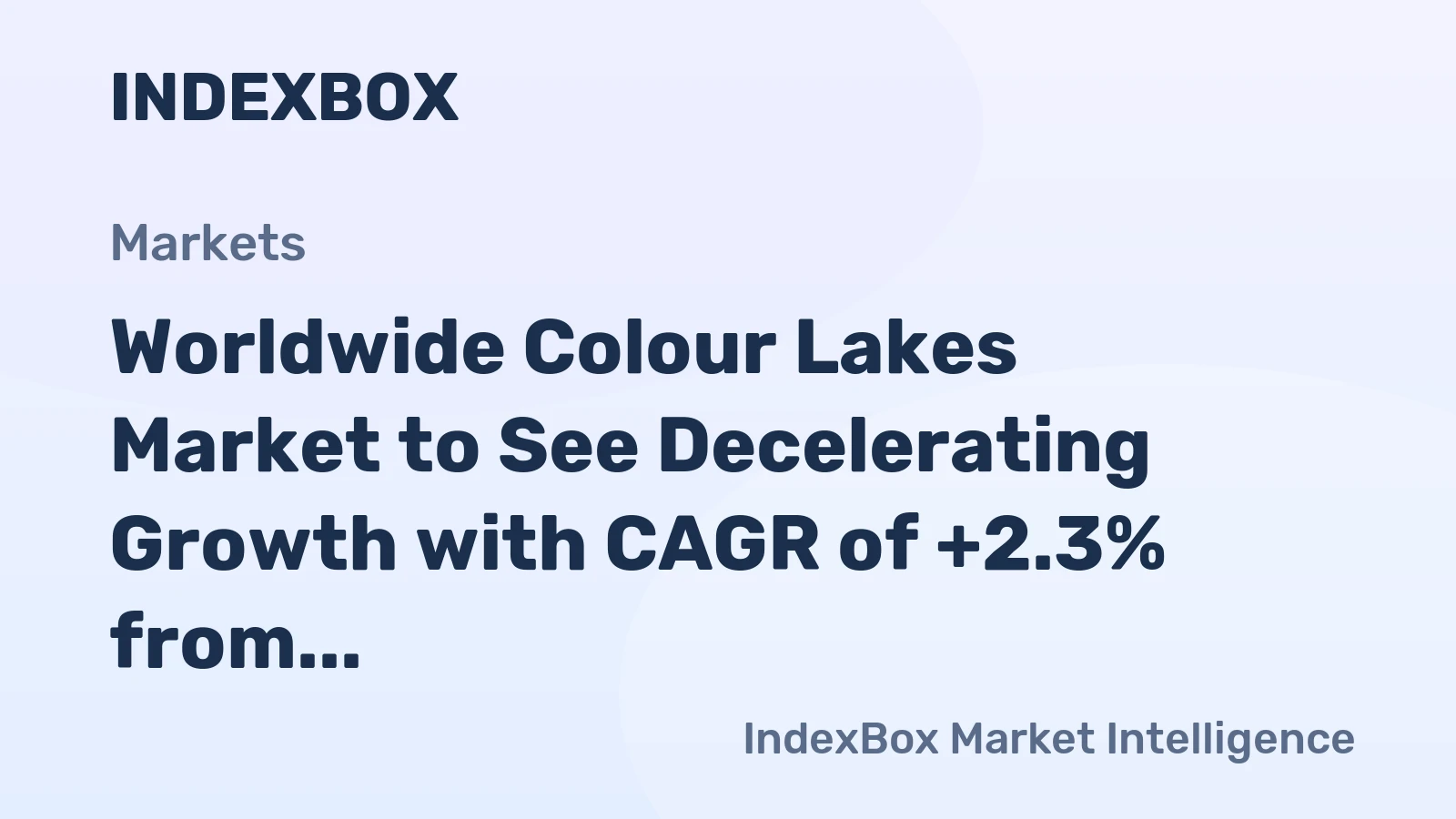 Worldwide Colour Lakes Market to See Decelerating Growth with CAGR of +2.3% from 2024-2035