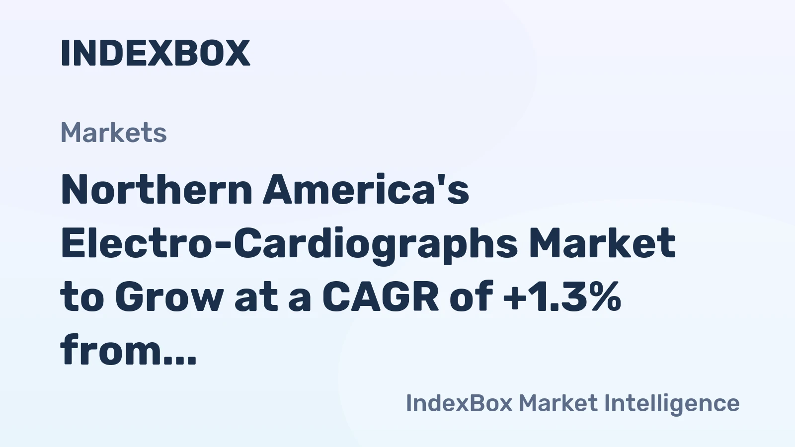 Northern America's Electro-Cardiographs Market to Grow at a CAGR of +1.3% from 2024 to 2035, Reaching 3.4M Units