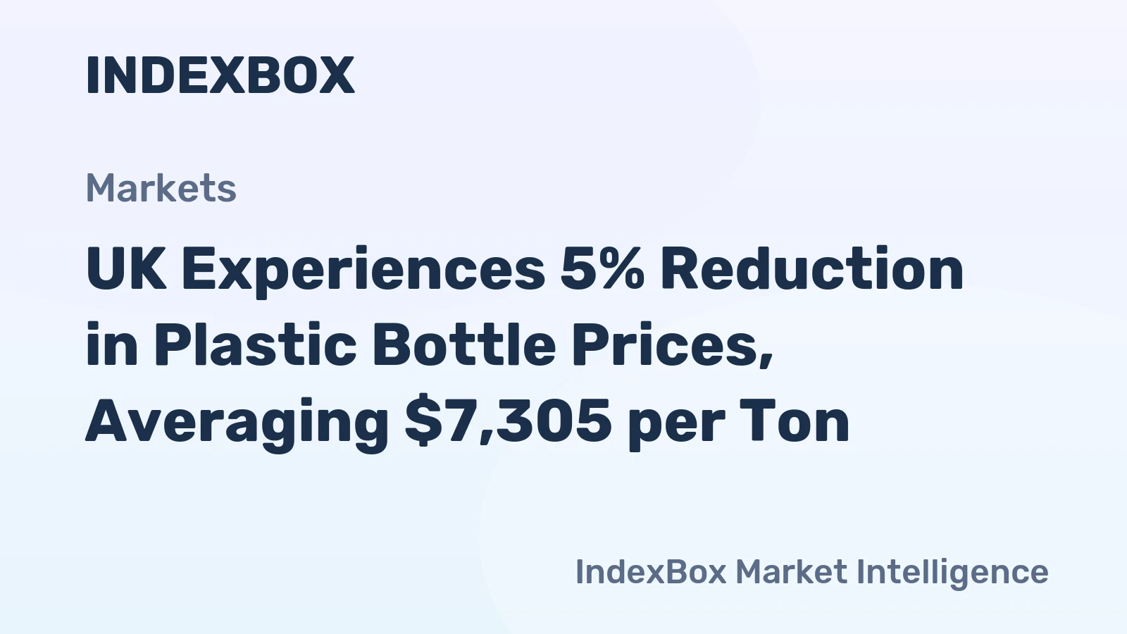 UK Experiences 5% Reduction in Plastic Bottle Prices, Averaging $7,305 per Ton