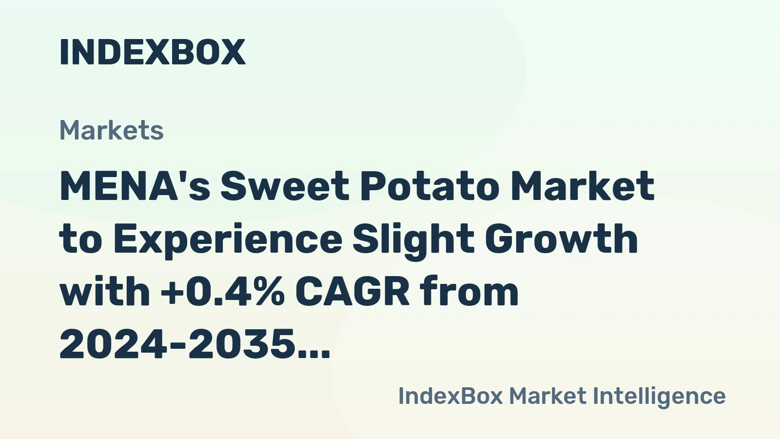 MENA's Sweet Potato Market to Experience Slight Growth with +0.4% CAGR from 2024-2035