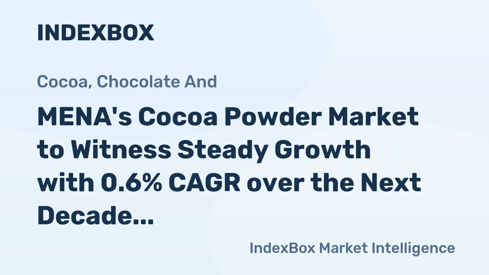 MENA's Cocoa Powder Market to Witness Steady Growth with 0.6% CAGR over the Next Decade
