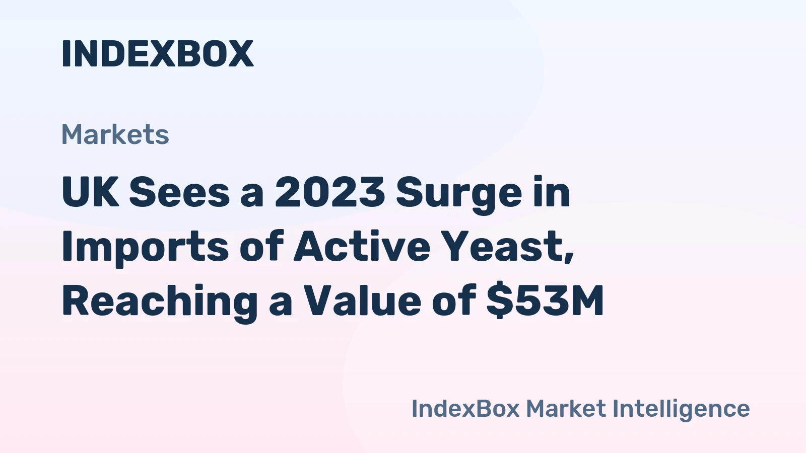 UK Sees a 2023 Surge in Imports of Active Yeast, Reaching a Value of $53M