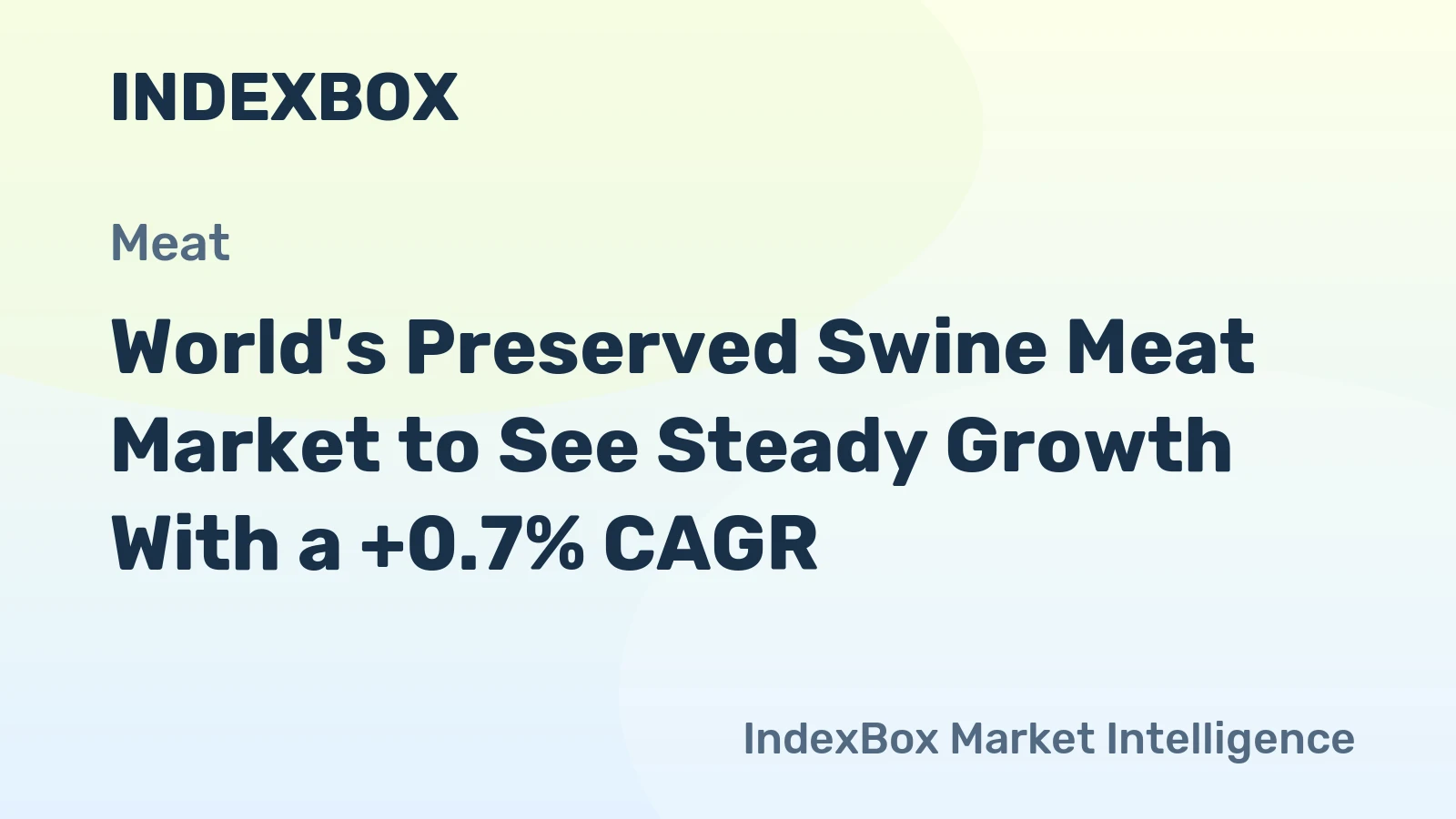 World's Preserved Swine Meat Market to See Steady Growth With a +0.7% CAGR