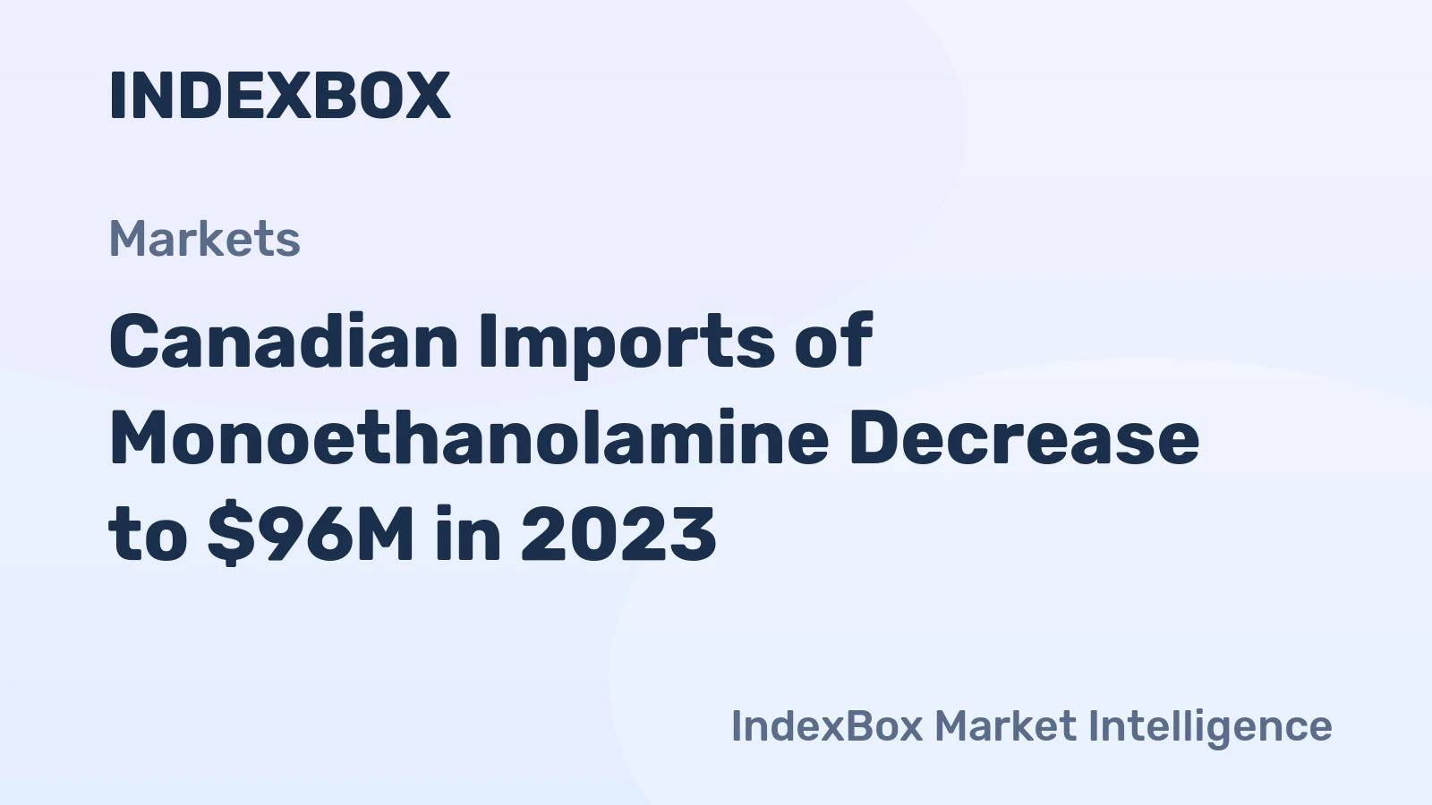 Canadian Imports of Monoethanolamine Decrease to $96M in 2023