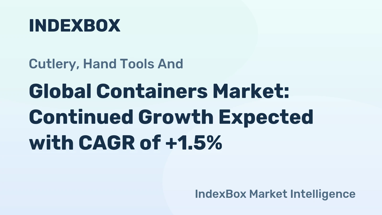 Global Containers Market: Continued Growth Expected with CAGR of +1.5%