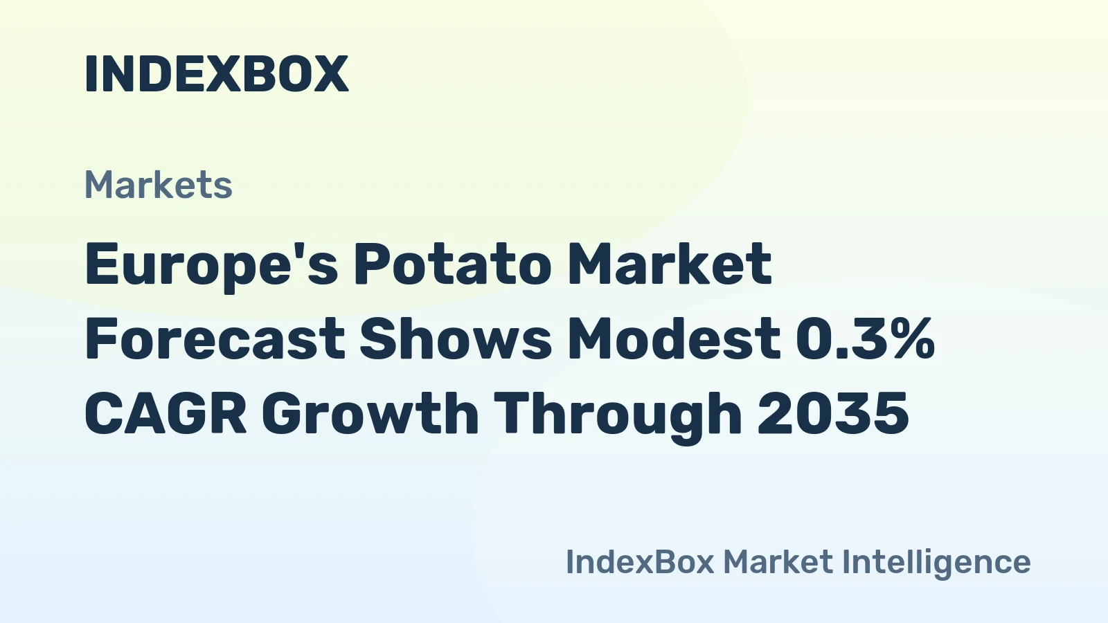 Europe's Potato Market Forecast Shows Modest 0.3% CAGR Growth Through 2035