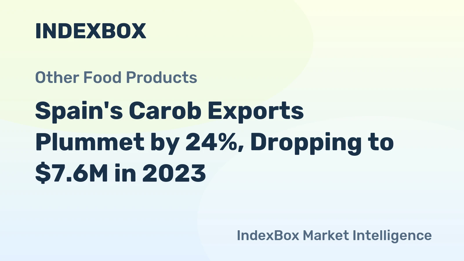 Spain's Carob Exports Plummet by 24%, Dropping to $7.6M in 2023