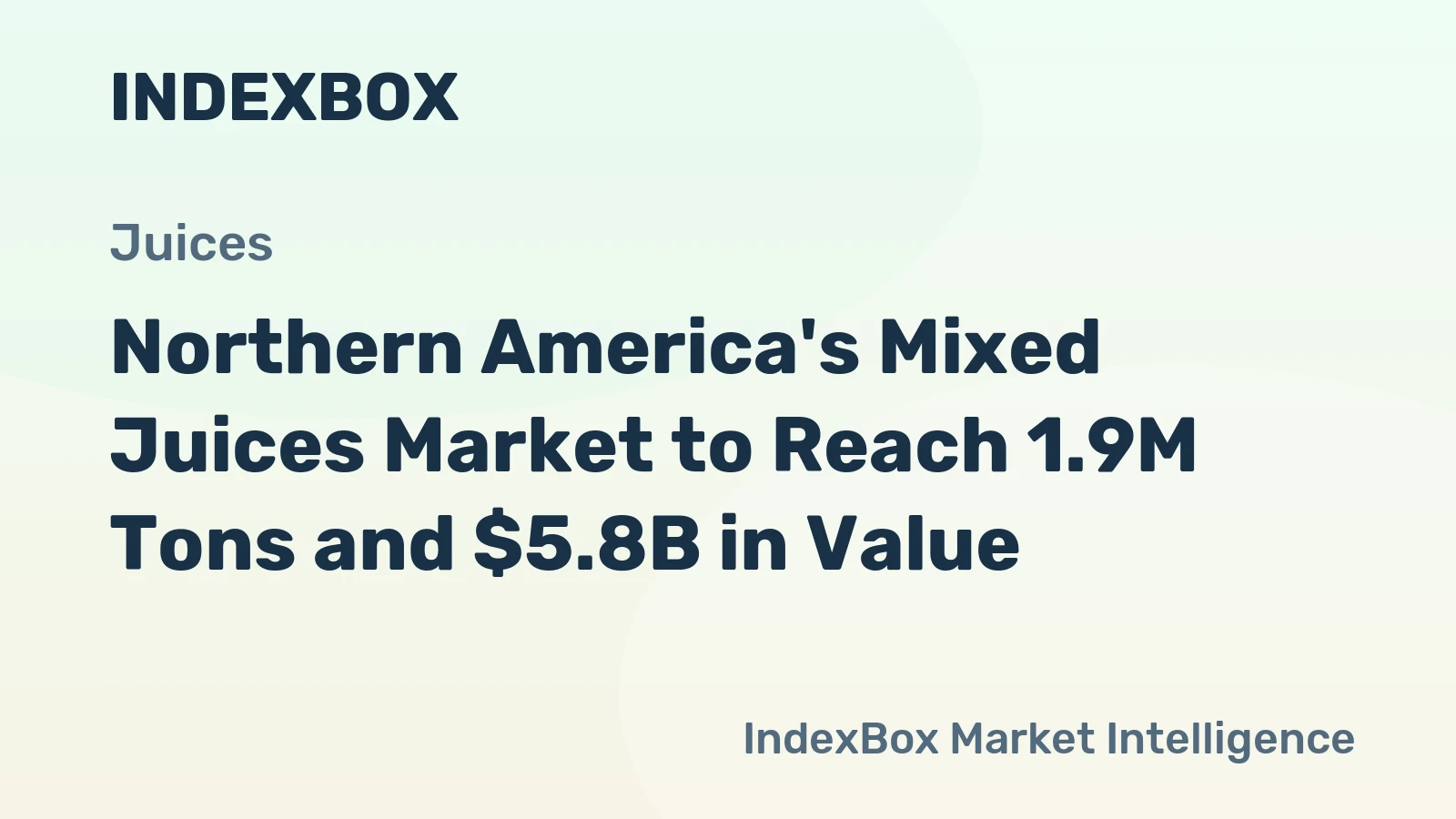 Northern America's Mixed Juices Market to Reach 1.9M Tons and $5.8B in Value