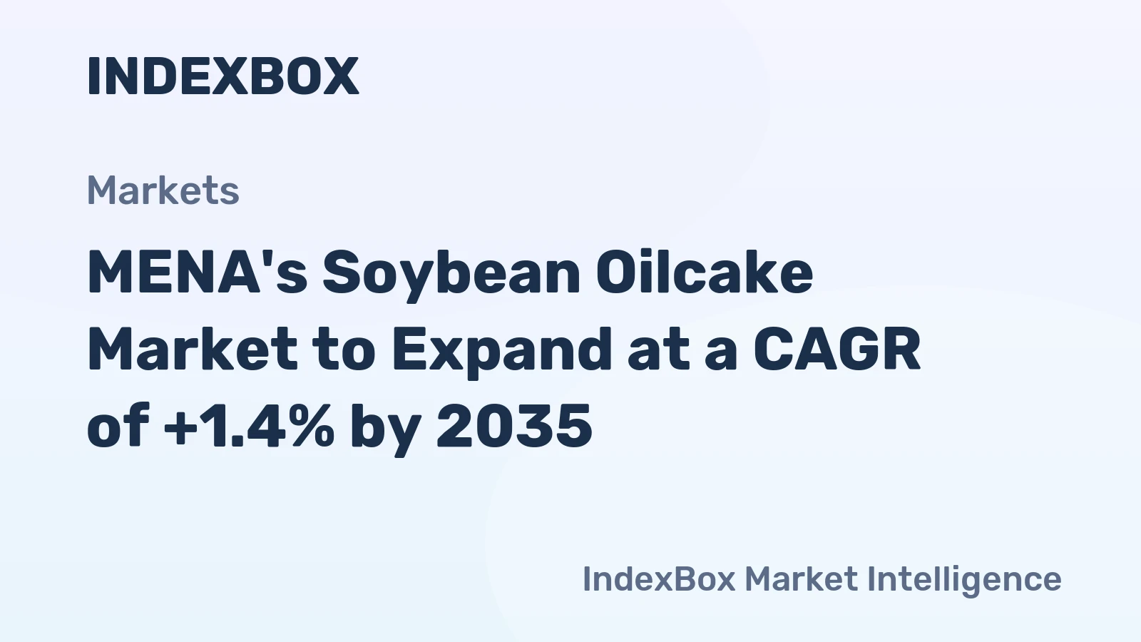 MENA's Soybean Oilcake Market to Expand at a CAGR of +1.4% by 2035