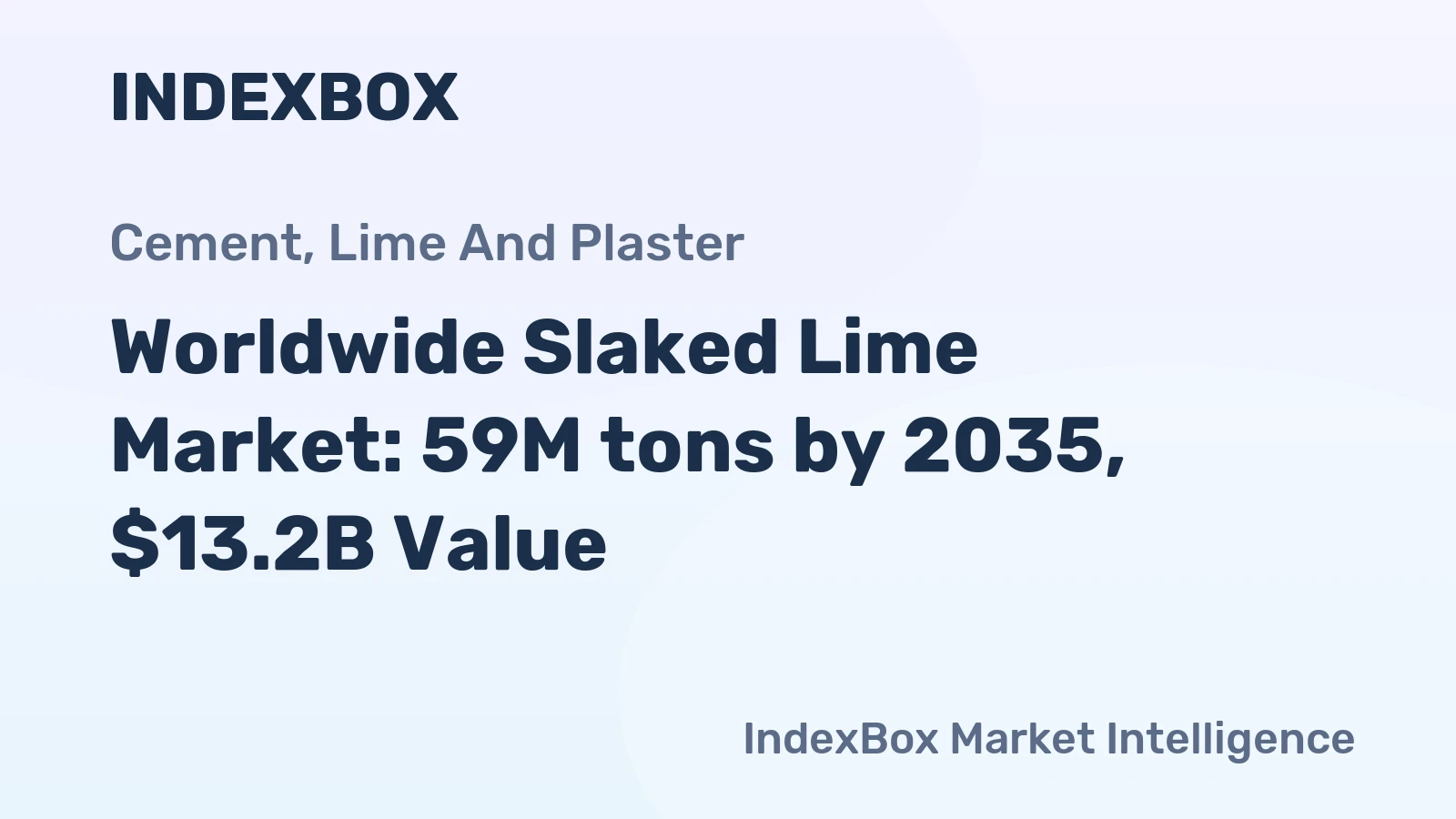 Worldwide Slaked Lime Market: 59M tons by 2035, $13.2B Value
