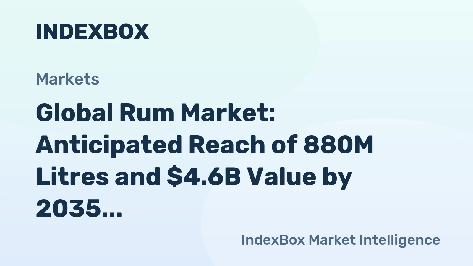 Global Rum Market: Anticipated Reach of 880M Litres and $4.6B Value by 2035