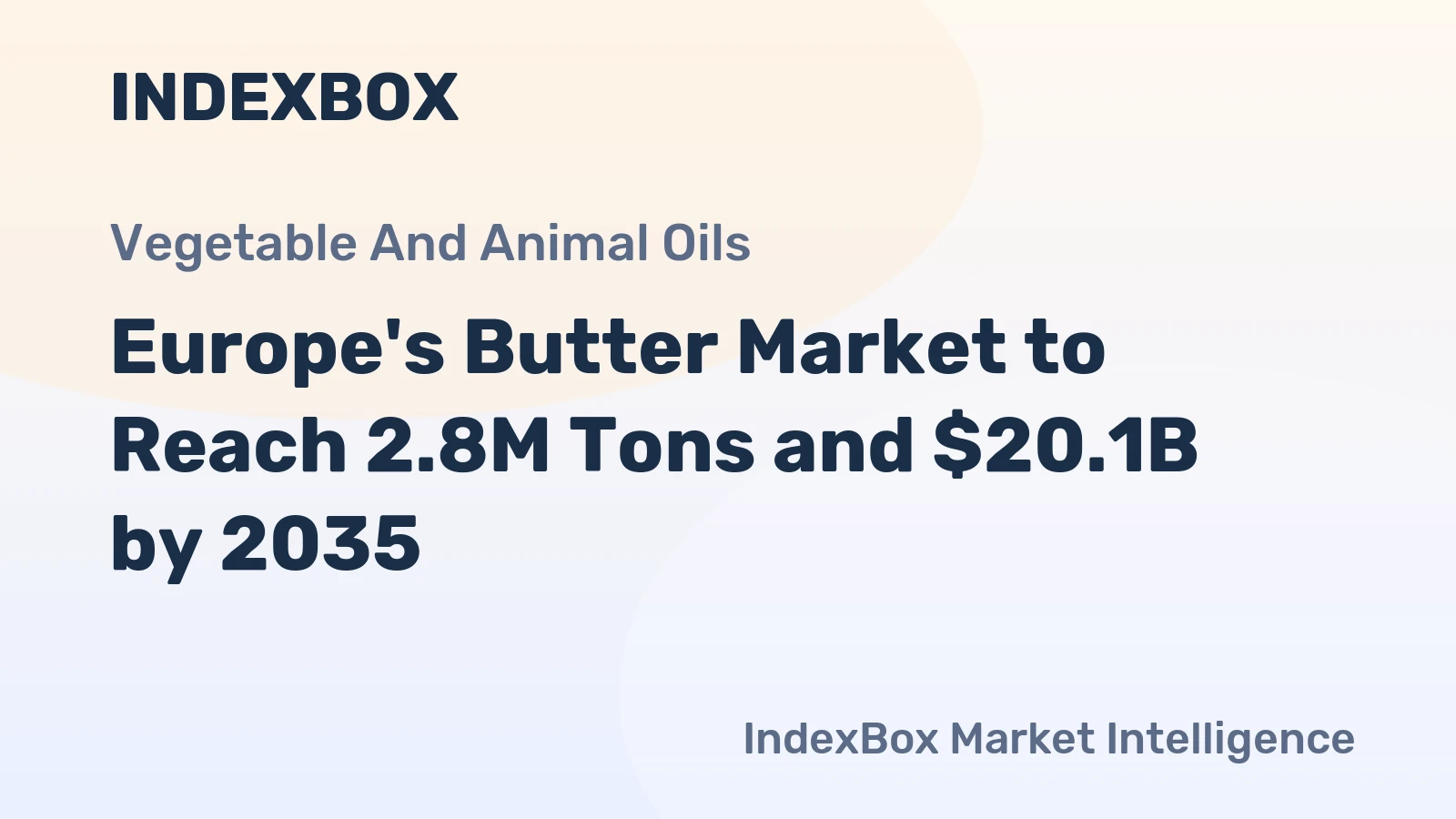 Europe's Butter Market to Reach 2.8M Tons and $20.1B by 2035