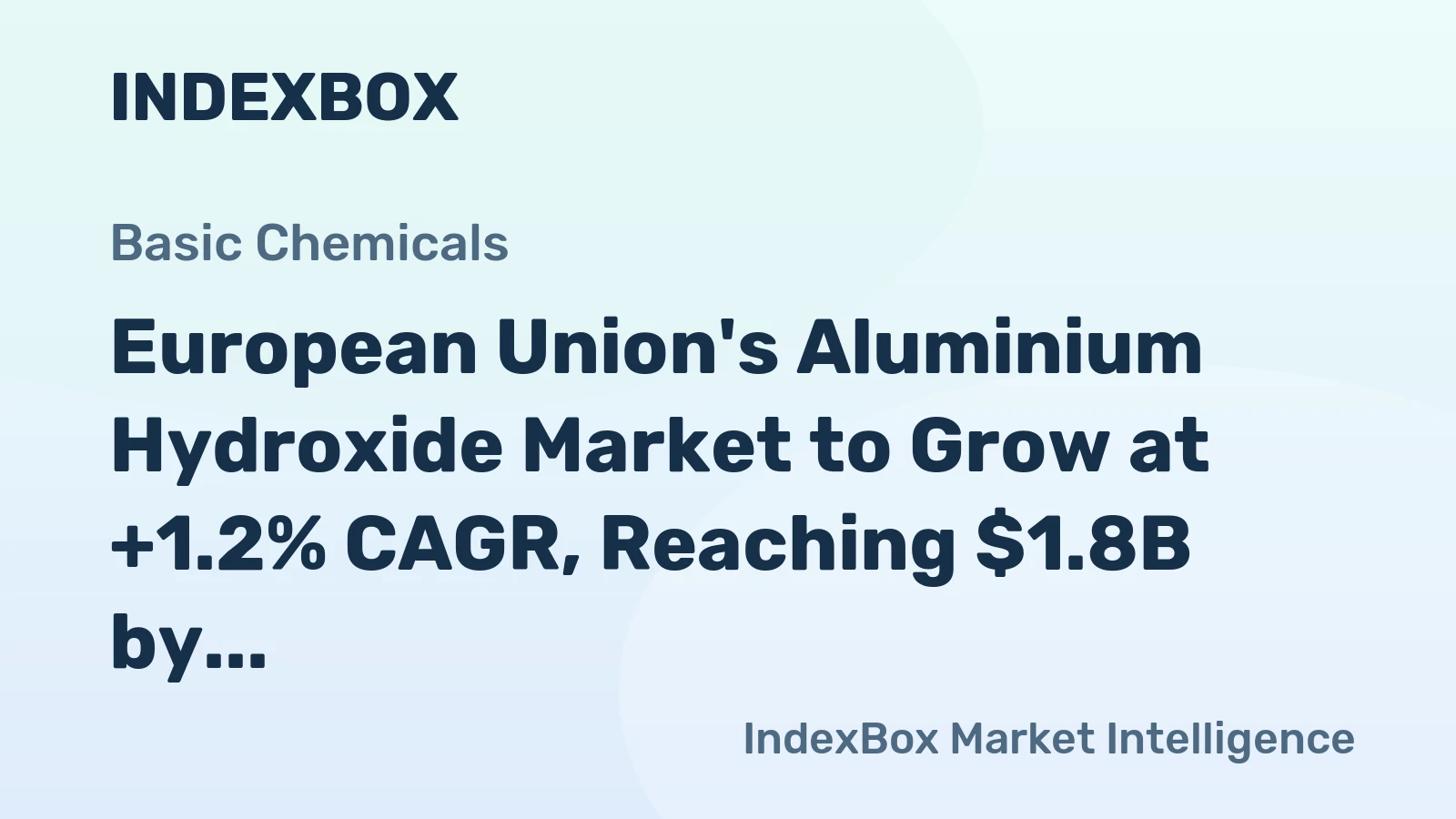 European Union's Aluminium Hydroxide Market to Grow at +1.2% CAGR, Reaching $1.8B by 2035