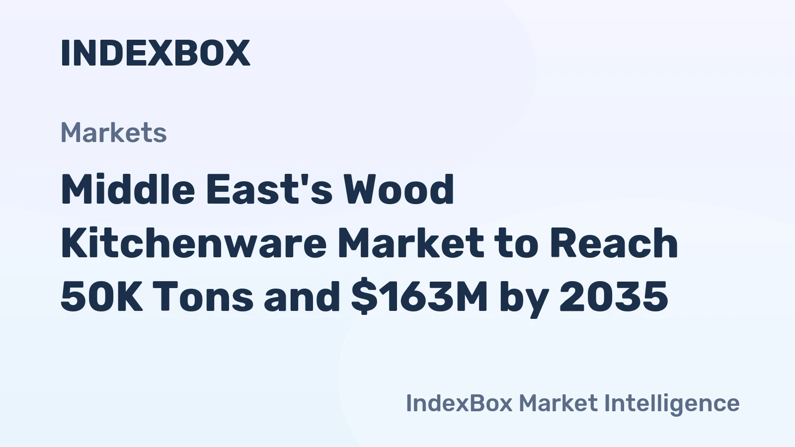 Middle East's Wood Kitchenware Market to Reach 50K Tons and $163M by 2035