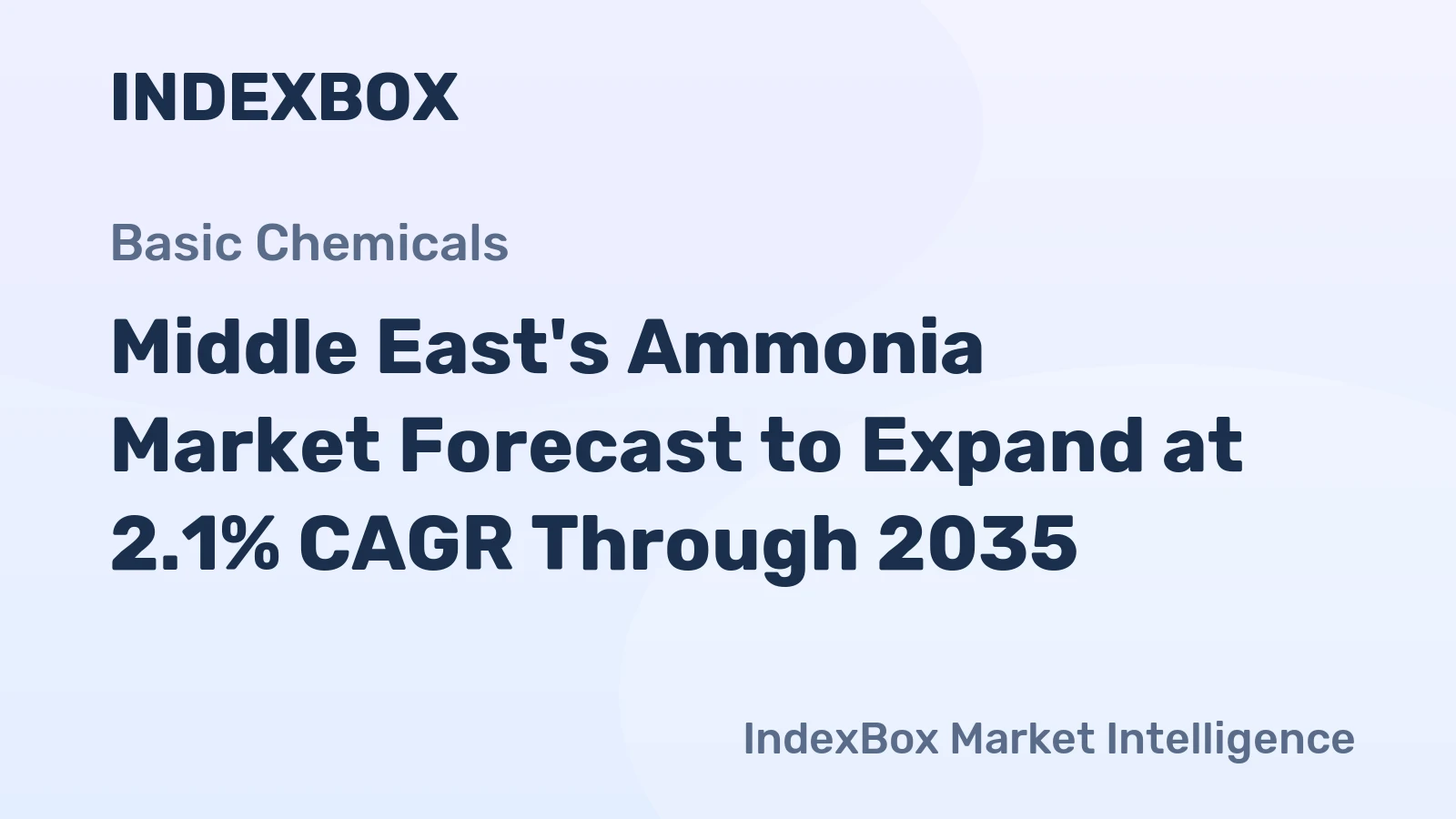 Middle East's Ammonia Market Forecast to Expand at 2.1% CAGR Through 2035