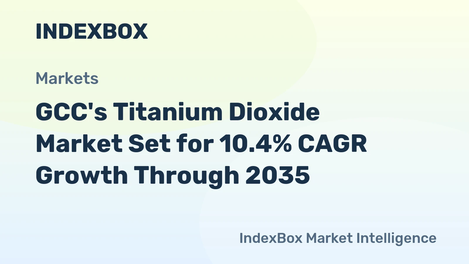 GCC's Titanium Dioxide Market Set for 10.4% CAGR Growth Through 2035