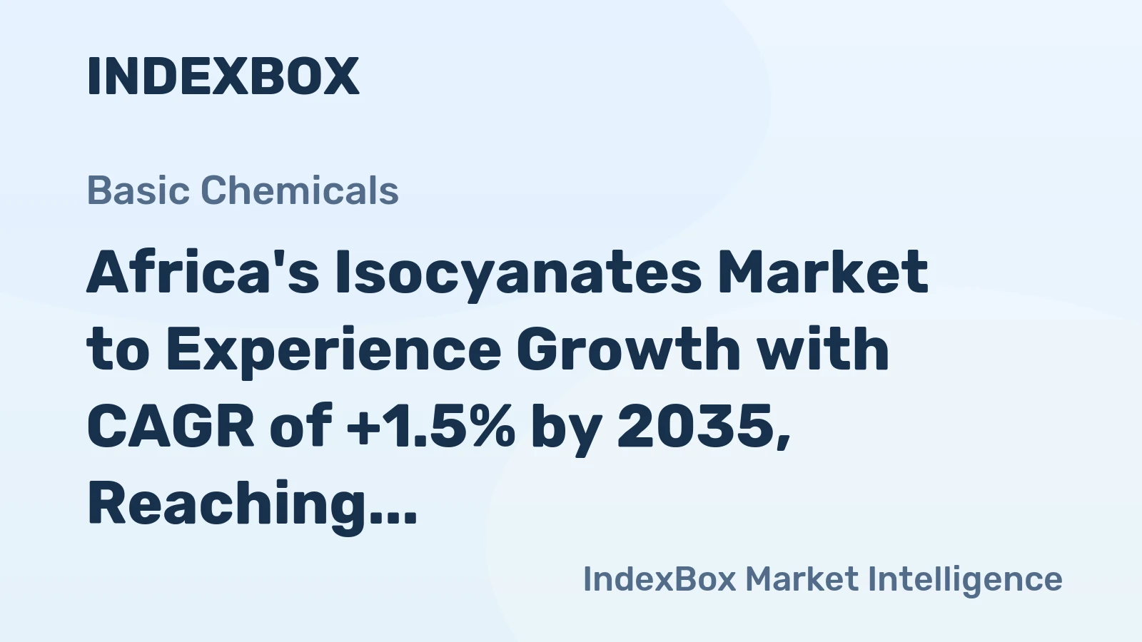 Africa's Isocyanates Market to Experience Growth with CAGR of +1.5% by 2035, Reaching $4.7B in Value