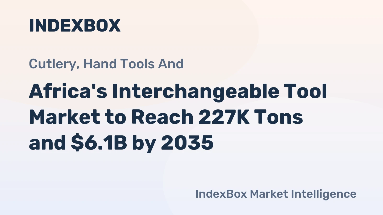 Africa's Interchangeable Tool Market to Reach 227K Tons and $6.1B by 2035