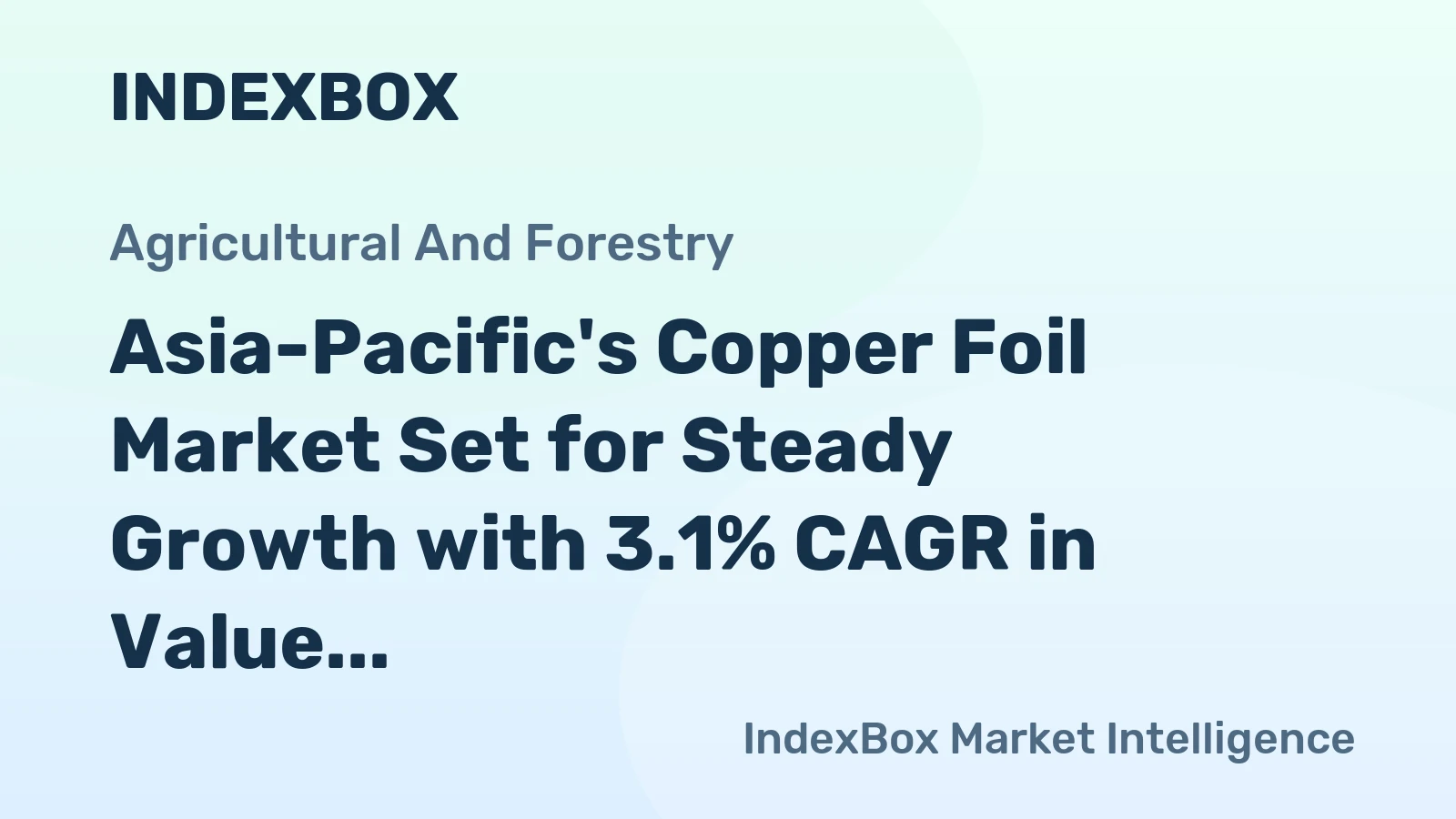 Asia-Pacific's Copper Foil Market Set for Steady Growth with 3.1% CAGR in Value Through 2035