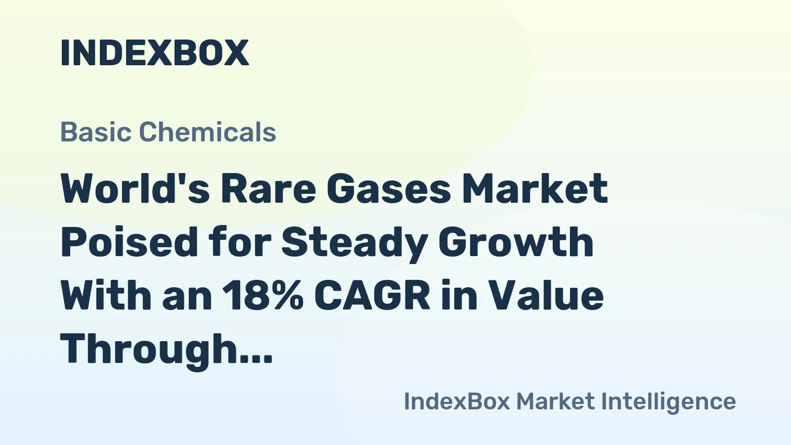 World's Rare Gases Market Poised for Steady Growth With an 18% CAGR in Value Through 2035