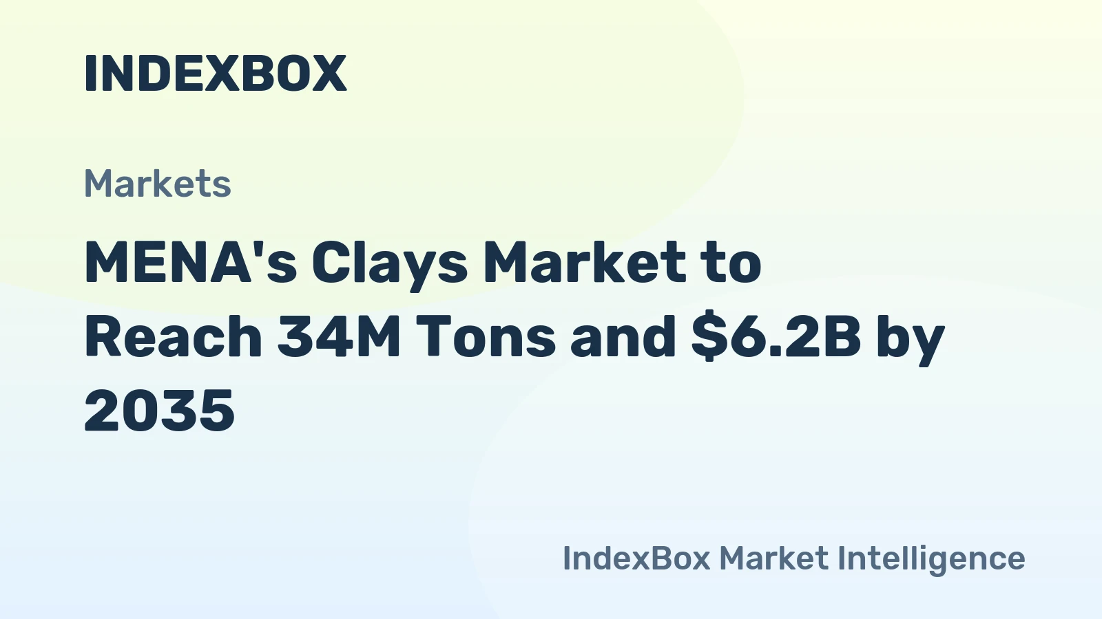 MENA's Clays Market to Reach 34M Tons and $6.2B by 2035