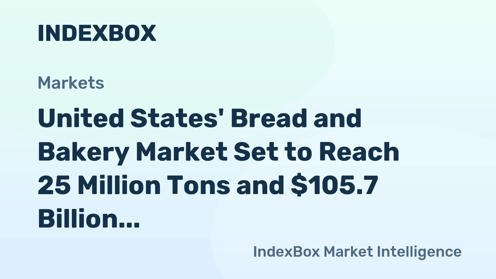 United States' Bread and Bakery Market Set to Reach 25 Million Tons and $105.7 Billion by 2035