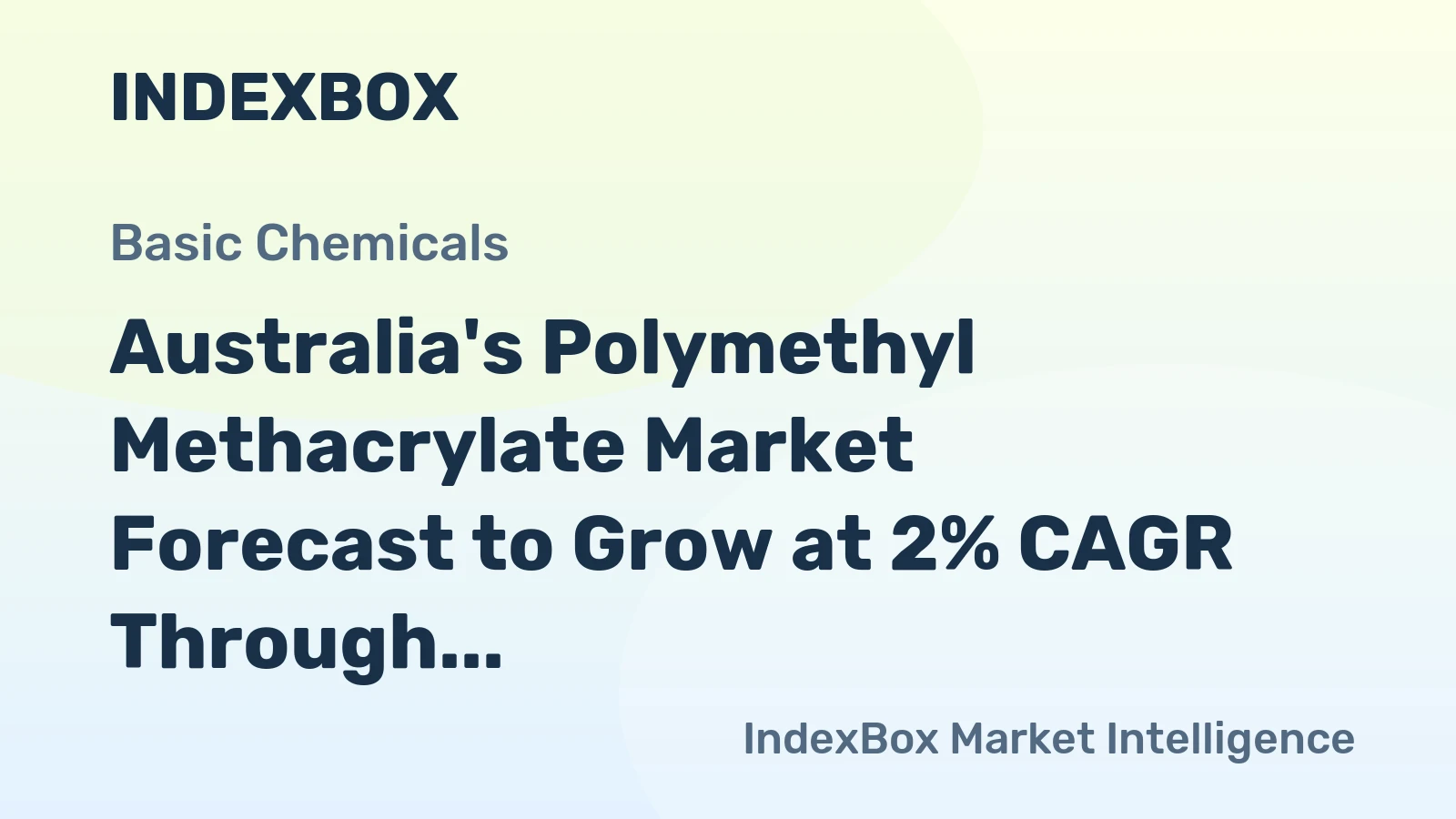 Australia's Polymethyl Methacrylate Market Forecast to Grow at 2% CAGR Through 2035
