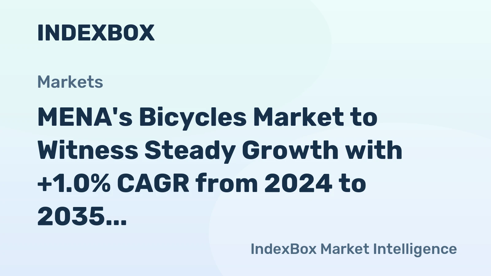MENA's Bicycles Market to Witness Steady Growth with +1.0% CAGR from 2024 to 2035, Reaching $671M by 2035