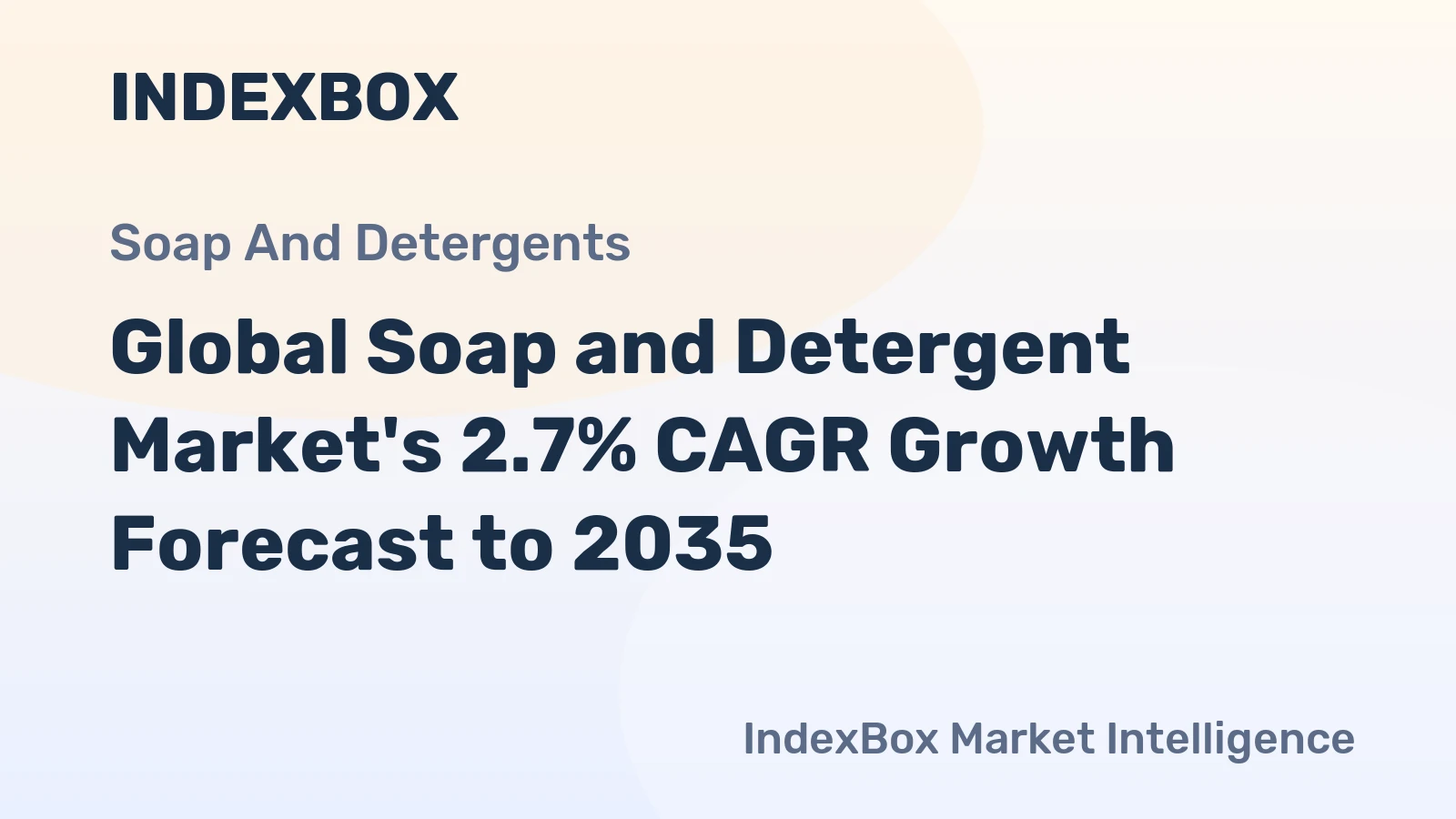 Global Soap and Detergent Market's 2.7% CAGR Growth Forecast to 2035