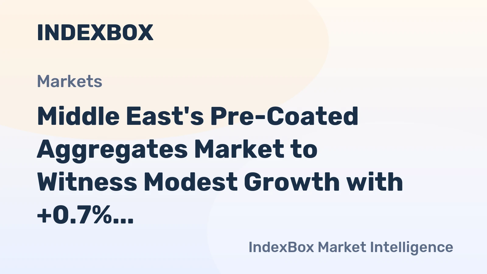 Middle East's Pre-Coated Aggregates Market to Witness Modest Growth with +0.7% CAGR through 2035