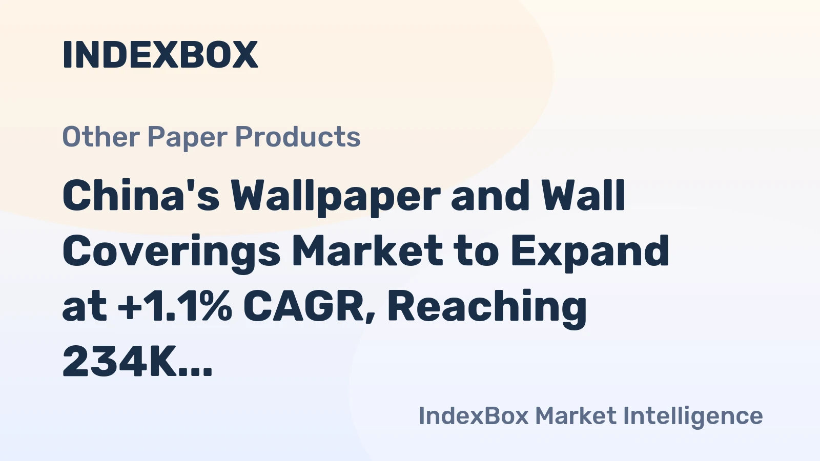 China's Wallpaper and Wall Coverings Market to Expand at +1.1% CAGR, Reaching 234K Tons by 2035