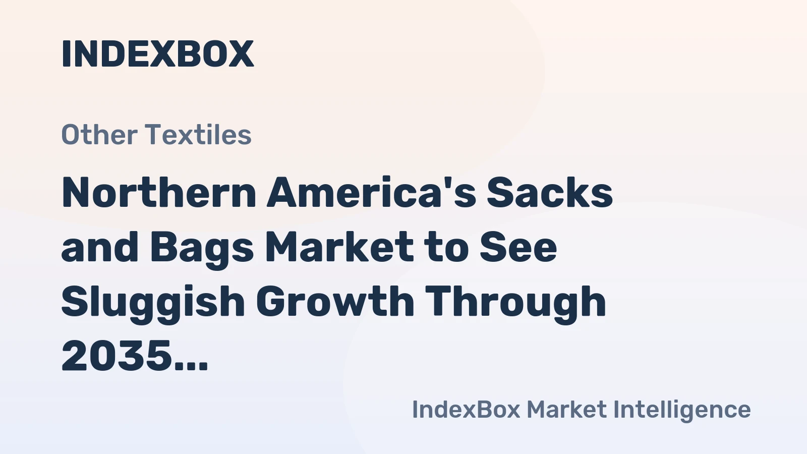 Northern America's Sacks and Bags Market to See Sluggish Growth Through 2035