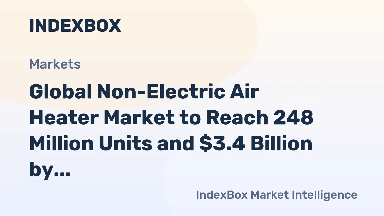 Global Non-Electric Air Heater Market to Reach 248 Million Units and $3.4 Billion by 2035