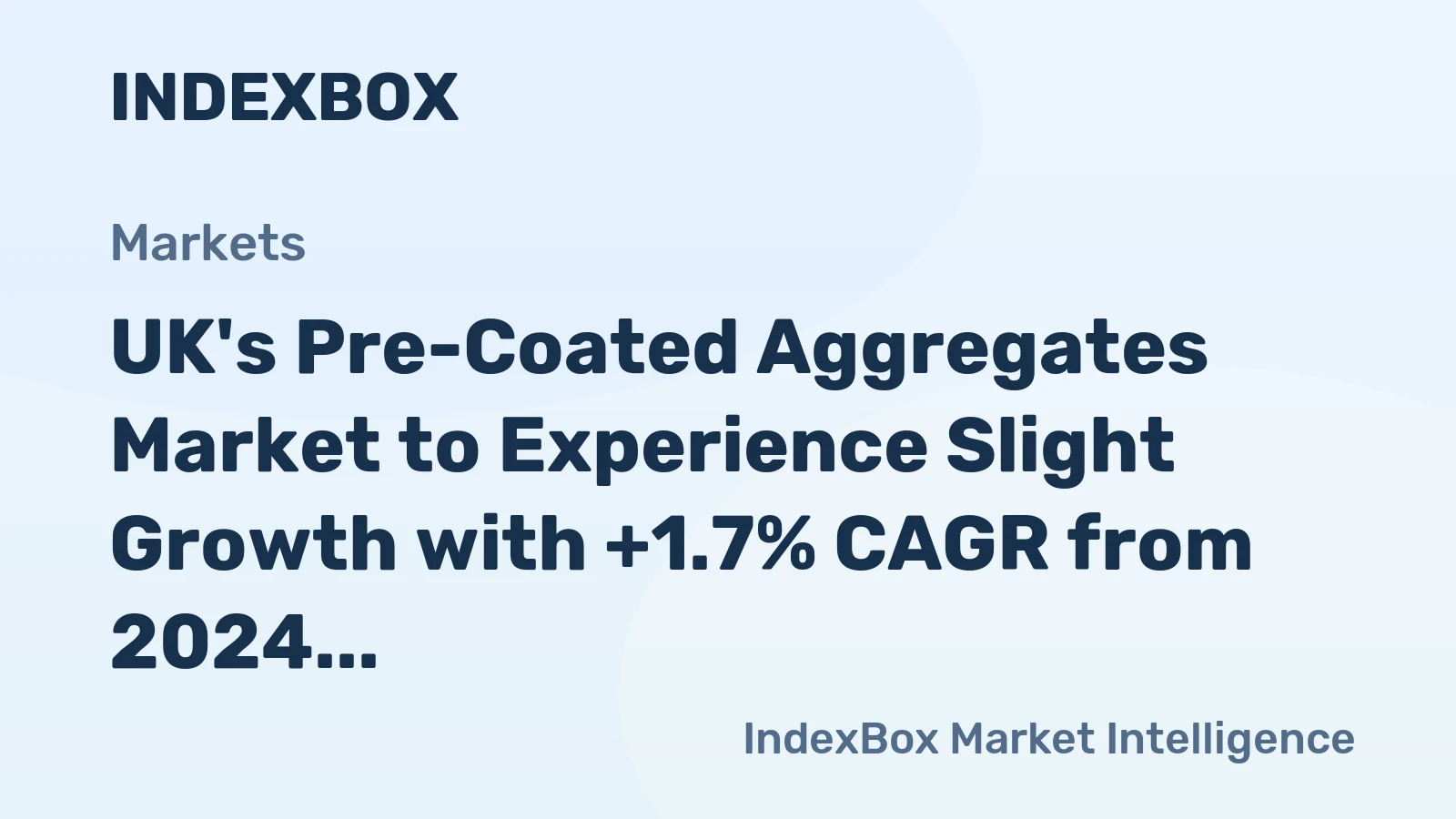 UK's Pre-Coated Aggregates Market to Experience Slight Growth with +1.7% CAGR from 2024 to 2035
