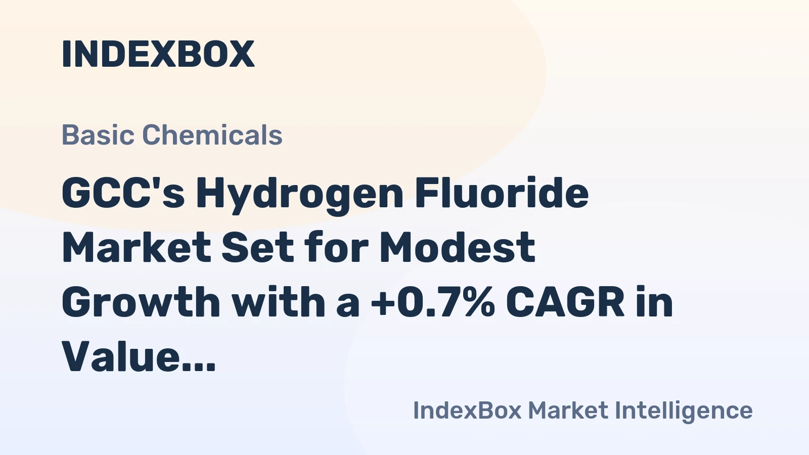 GCC's Hydrogen Fluoride Market Set for Modest Growth with a +0.7% CAGR in Value