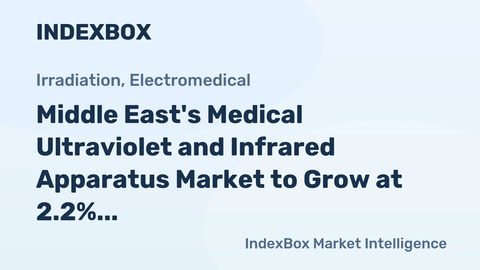 Middle East's Medical Ultraviolet and Infrared Apparatus Market to Grow at 2.2% CAGR Until 2035