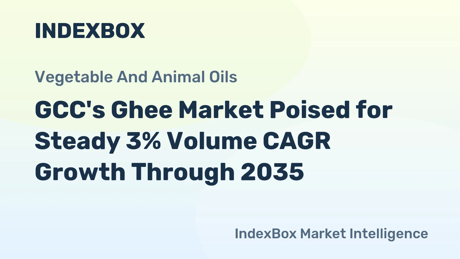 GCC's Ghee Market Poised for Steady 3% Volume CAGR Growth Through 2035