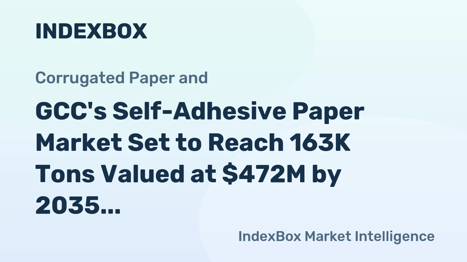 GCC's Self-Adhesive Paper Market Set to Reach 163K Tons Valued at $472M by 2035