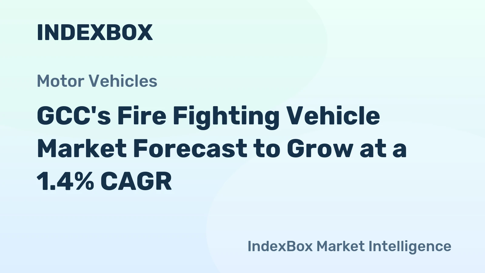 GCC's Fire Fighting Vehicle Market Forecast to Grow at a 1.4% CAGR