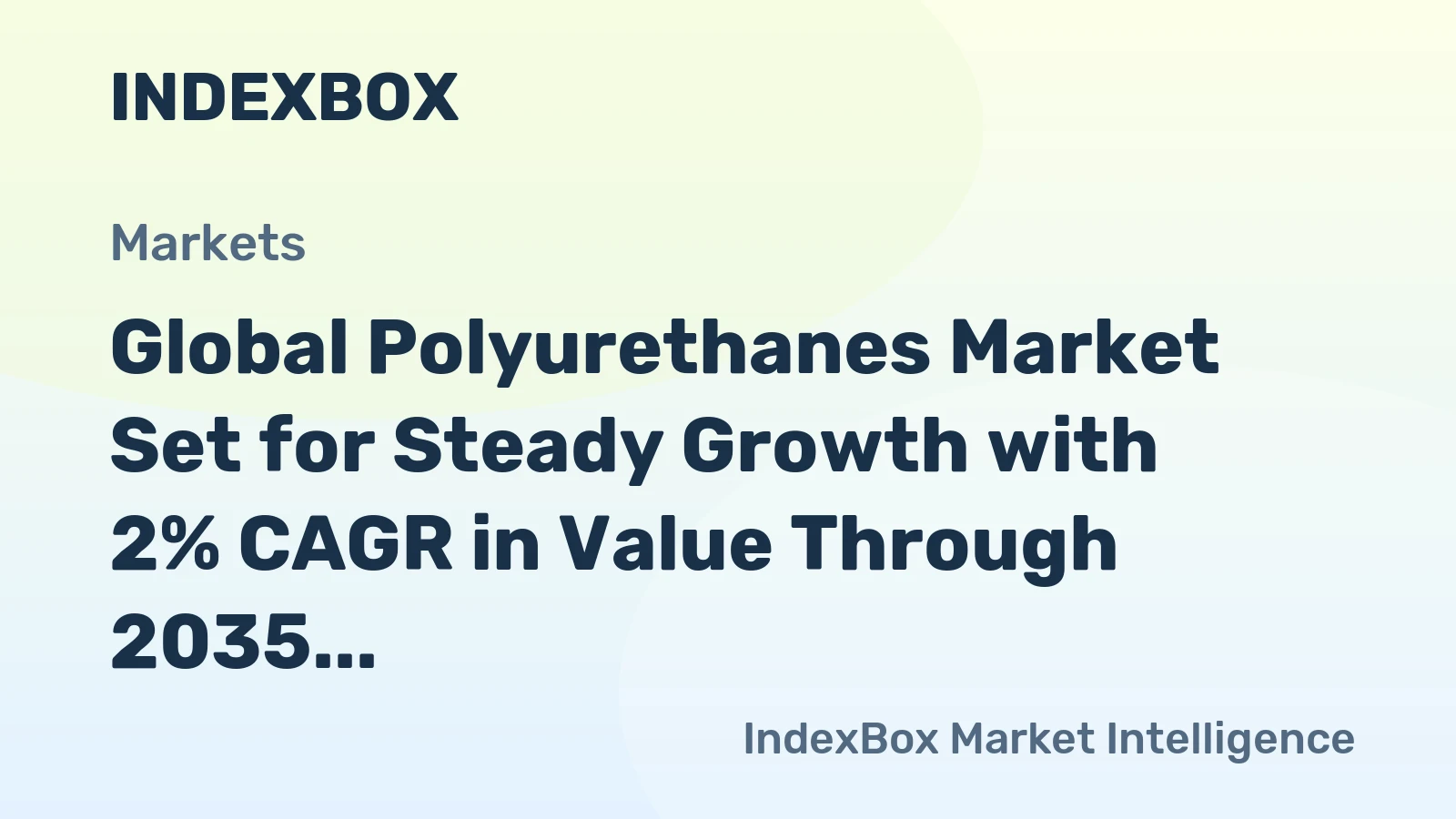 Global Polyurethanes Market Set for Steady Growth with 2% CAGR in Value Through 2035