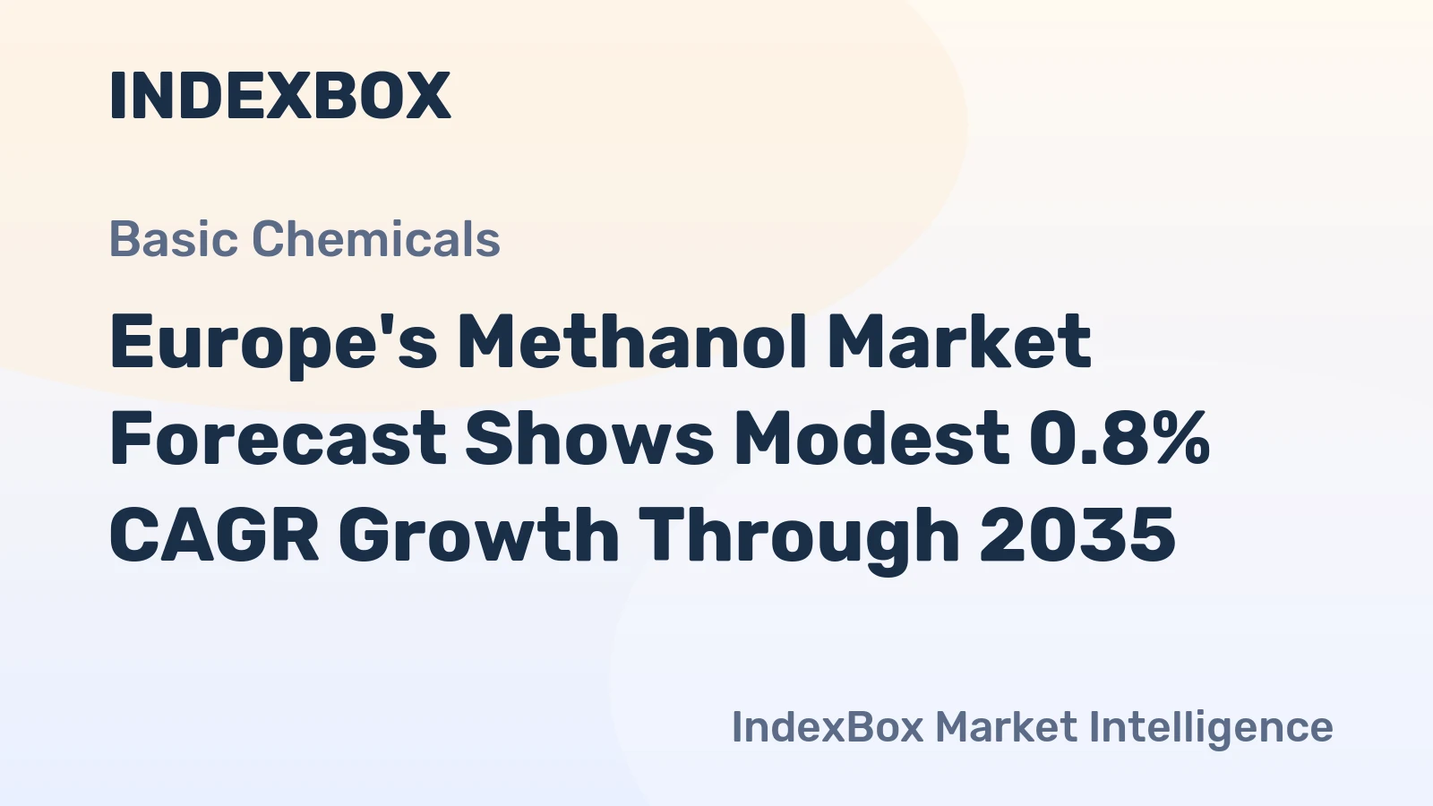 Europe's Methanol Market Forecast Shows Modest 0.8% CAGR Growth Through 2035