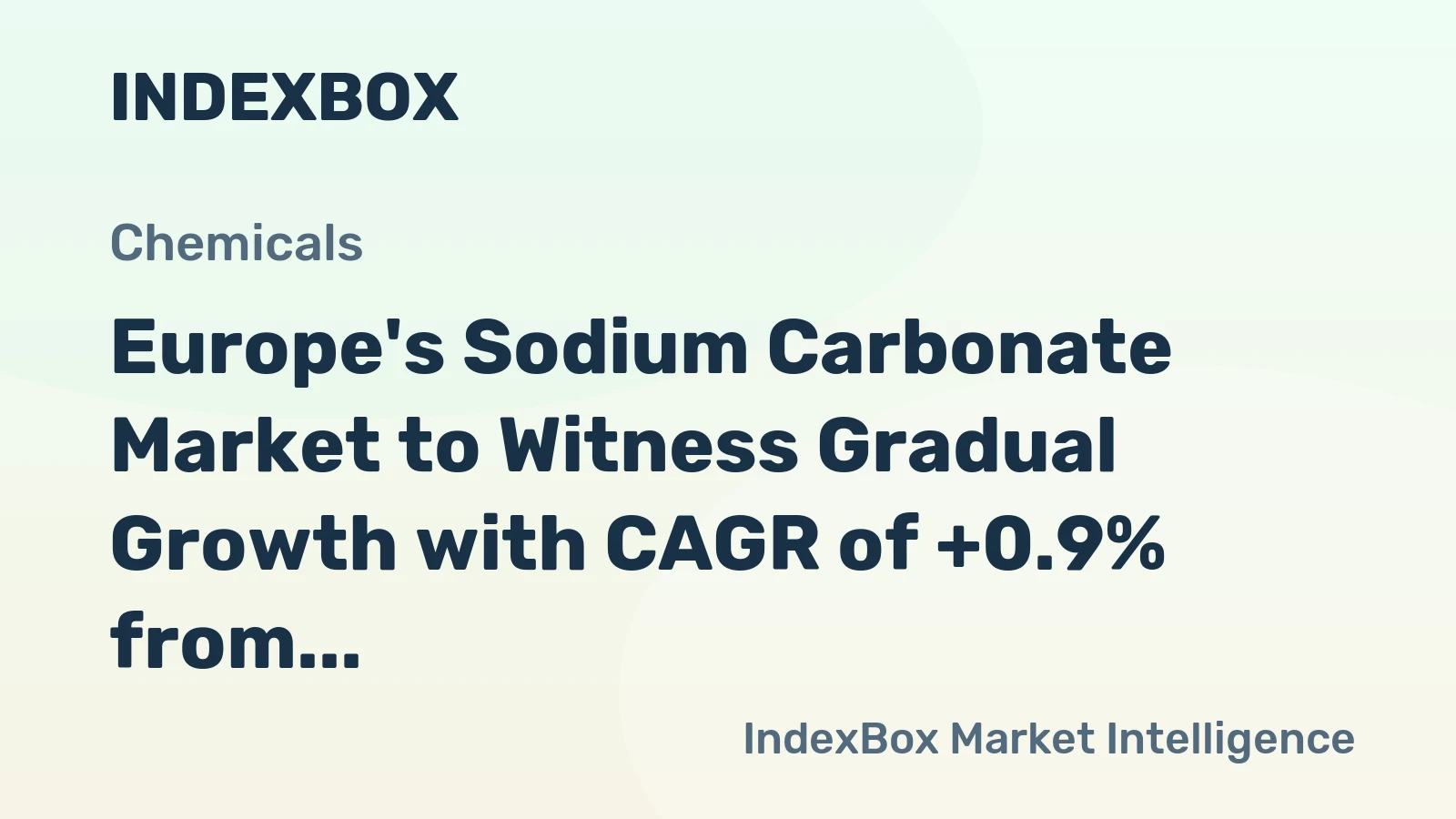 Europe's Sodium Carbonate Market to Witness Gradual Growth with CAGR of +0.9% from 2024 to 2035