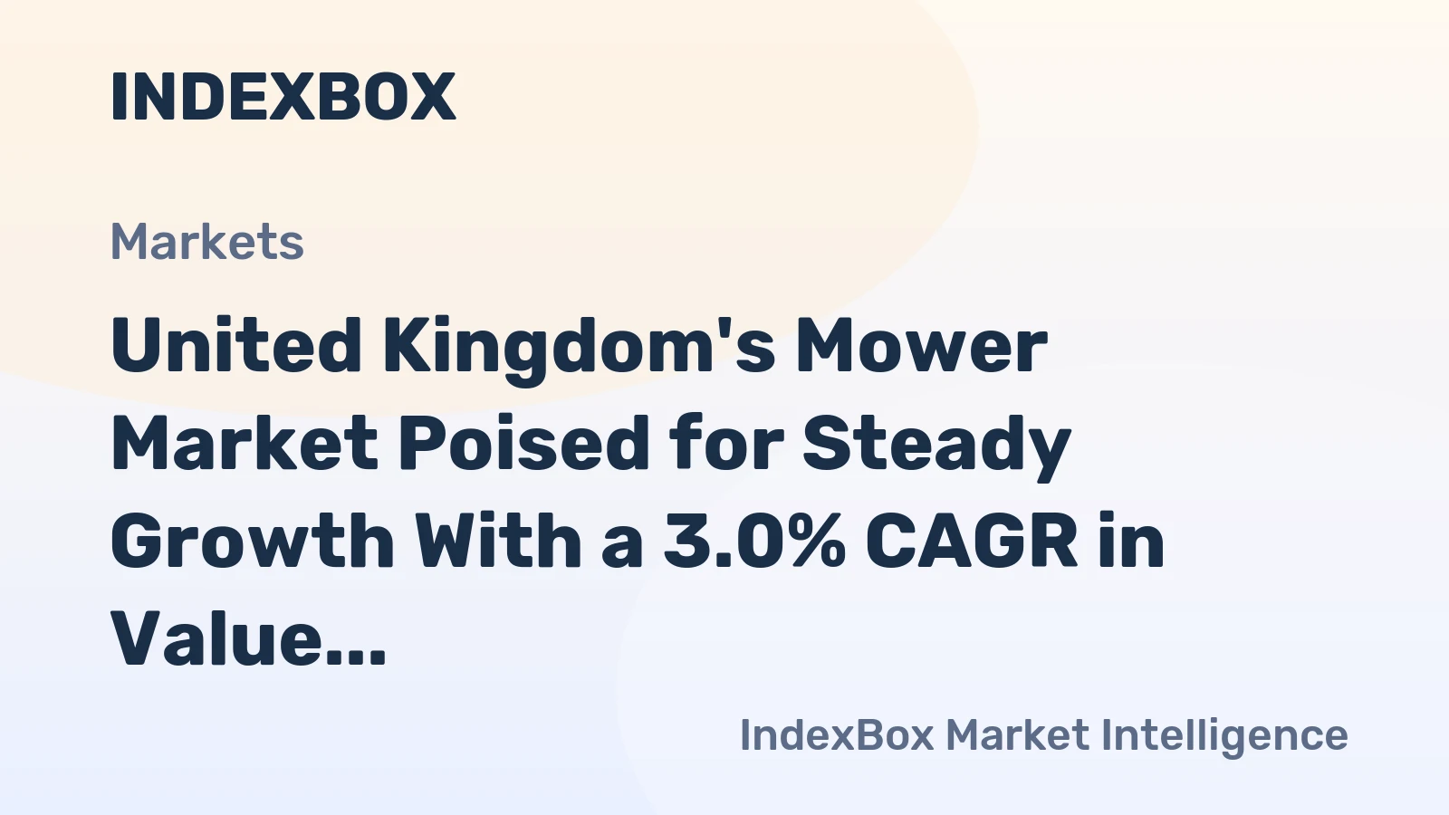 United Kingdom's Mower Market Poised for Steady Growth With a 3.0% CAGR in Value Through 2035