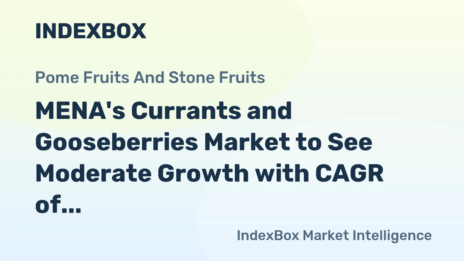 MENA's Currants and Gooseberries Market to See Moderate Growth with CAGR of +1.0% from 2024 to 2035
