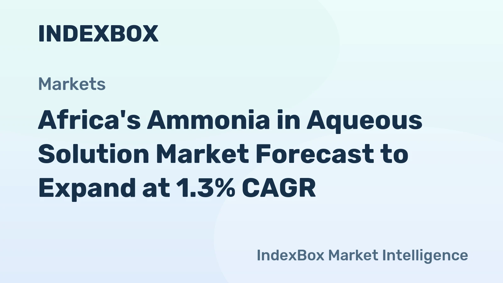 Africa's Ammonia in Aqueous Solution Market Forecast to Expand at 1.3% CAGR