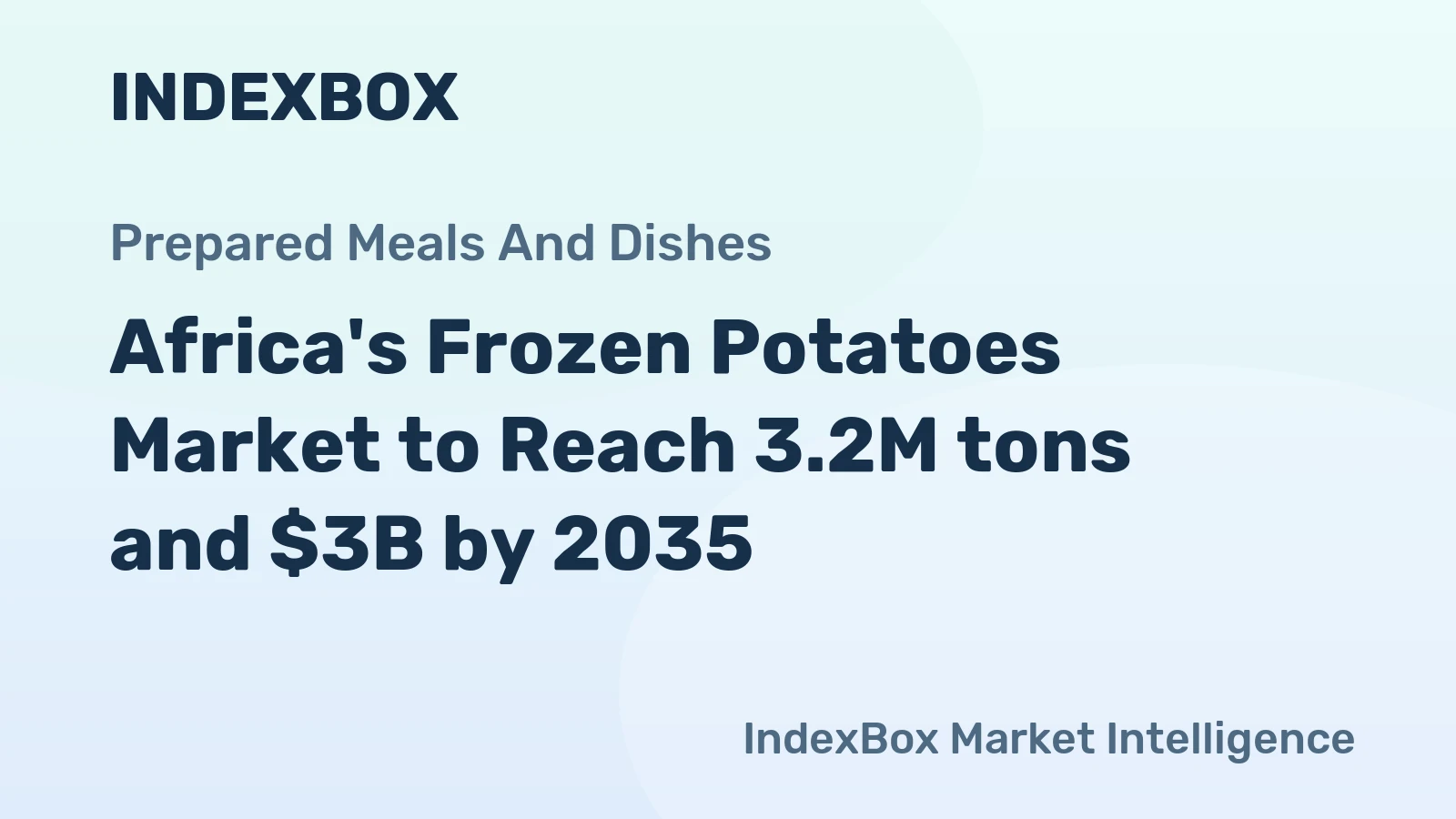 Africa's Frozen Potatoes Market to Reach 3.2M tons and $3B by 2035