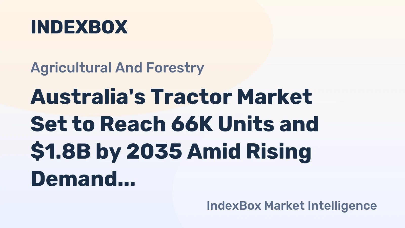 Australia's Tractor Market Set to Reach 66K Units and $1.8B by 2035 Amid Rising Demand