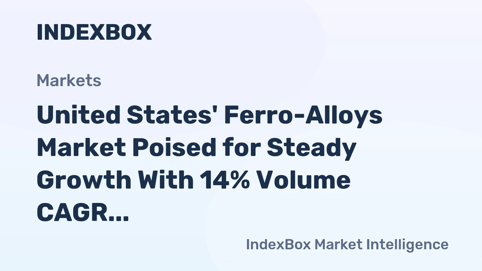 United States' Ferro-Alloys Market Poised for Steady Growth With 14% Volume CAGR Through 2035