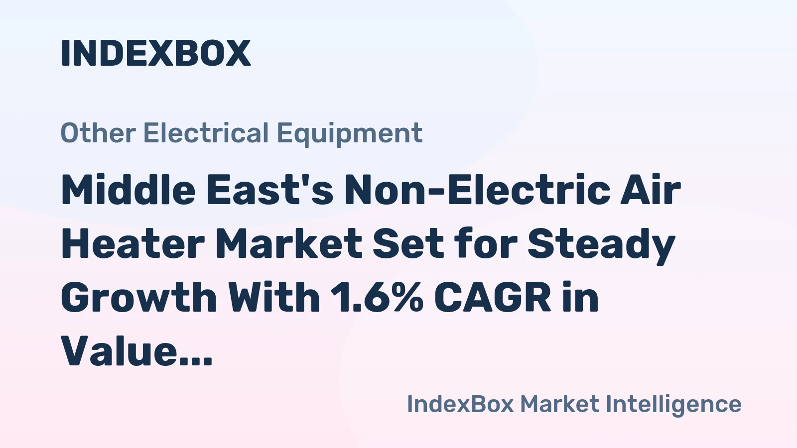 Middle East's Non-Electric Air Heater Market Set for Steady Growth With 1.6% CAGR in Value